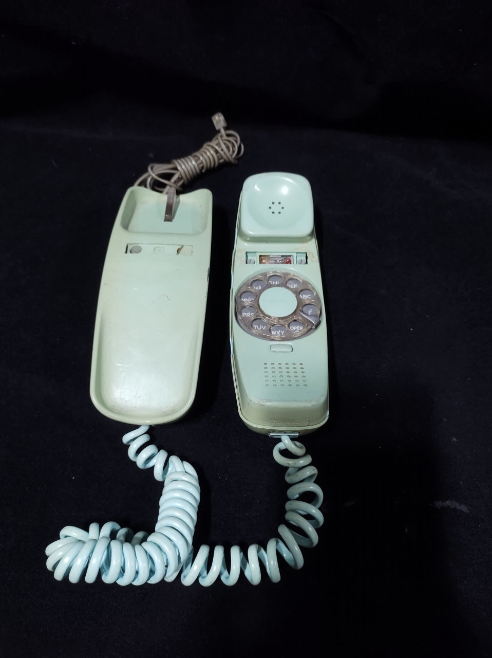 Antigo telefone western elétrica verde no estado - REUZO LEILÕES